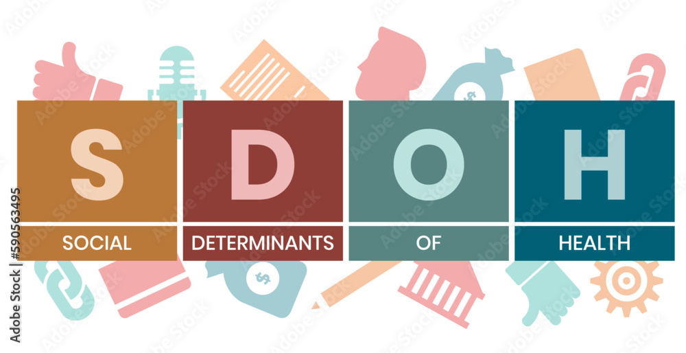 SDOH - Social Determinants Of Health acronym. business concept ...