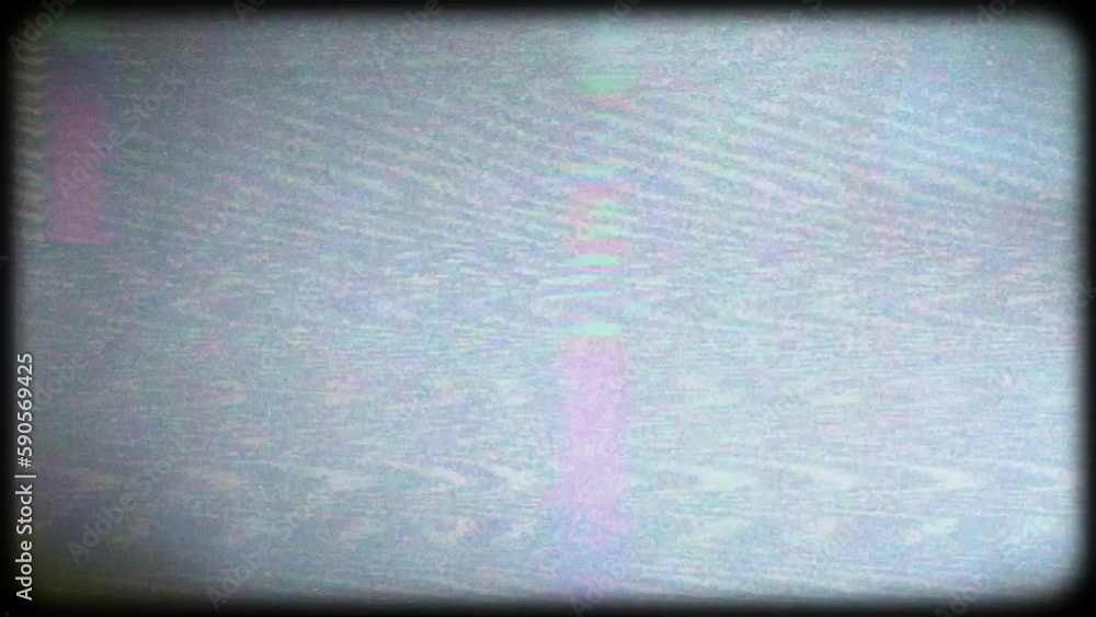 Vidéo Stock Effect of an kinescope retro TV with noise and interference ...