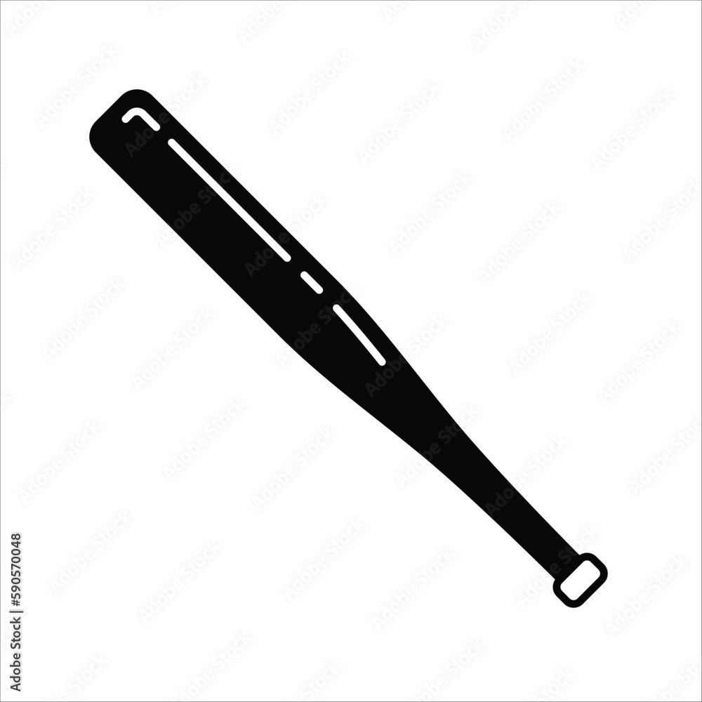 Base bat icon. Baseball bat flat sign design. Base bat symbol pictogram ...