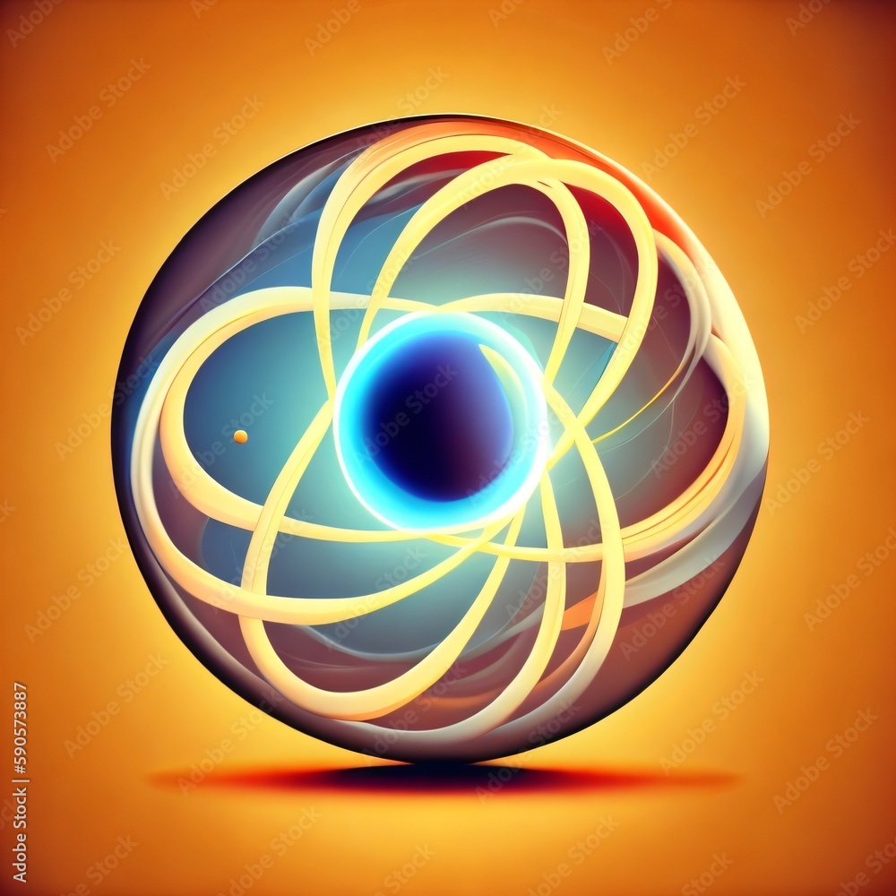 An image of the Higgs boson, also known as the God particle, abstract ...