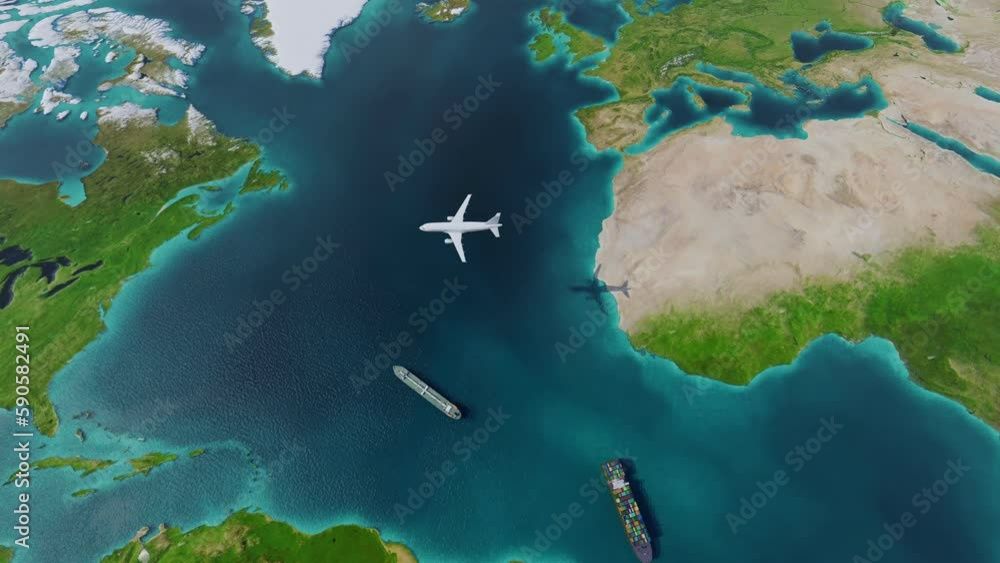 Vídeo do Stock: Logistics and transportation of Container Cargo ship ...