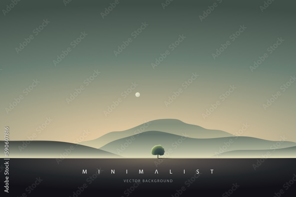 Minimalist landscape aesthetic background wallpaper. Creative modern ...