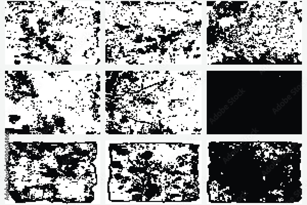 Folded old papers in dust particles texture set. Wrinkled flipped or ...