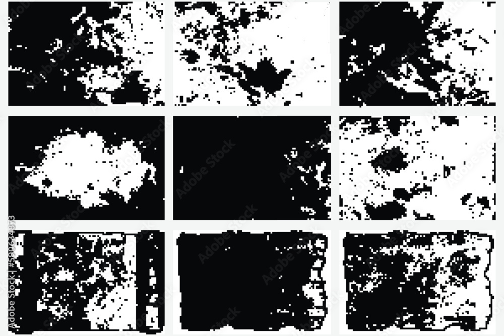 Folded old papers in dust particles texture set. Wrinkled flipped or bent dirty parchment flat ...