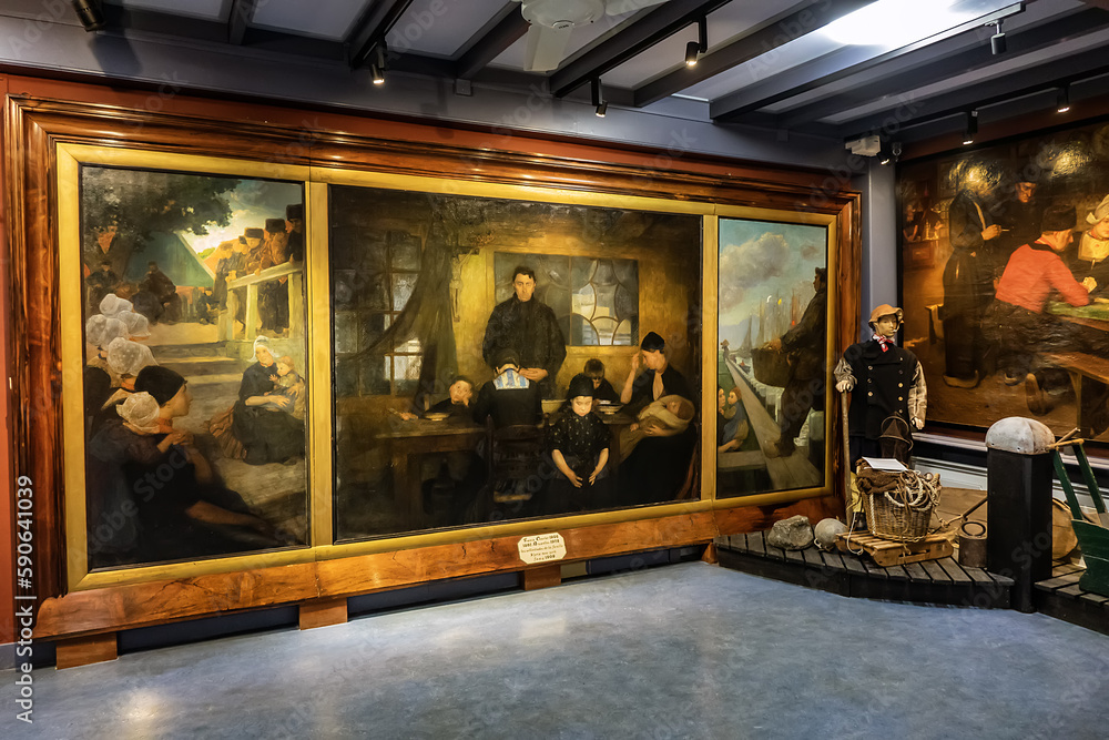 Interior of Volendams museum with the history of Volendam as its theme ...