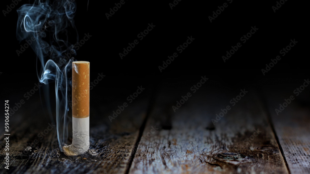 Smoke of Death Table Butt Background features a cigarette crushed out ...