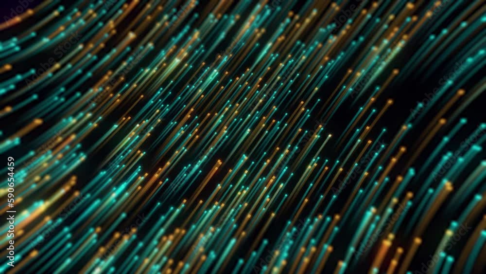 Vidéo Stock Abstract Technology Background With Glowing Lines Loop/ 4k ...