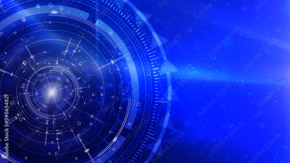 Blue Cyber Radial Tech features radial technology lines in a loop over ...