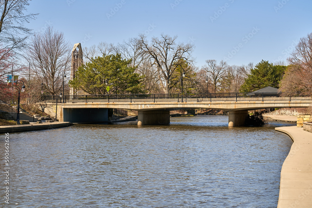 Naperville Riverwalk Bridge | Moser Tower | Crown Jewel of Naperville ...