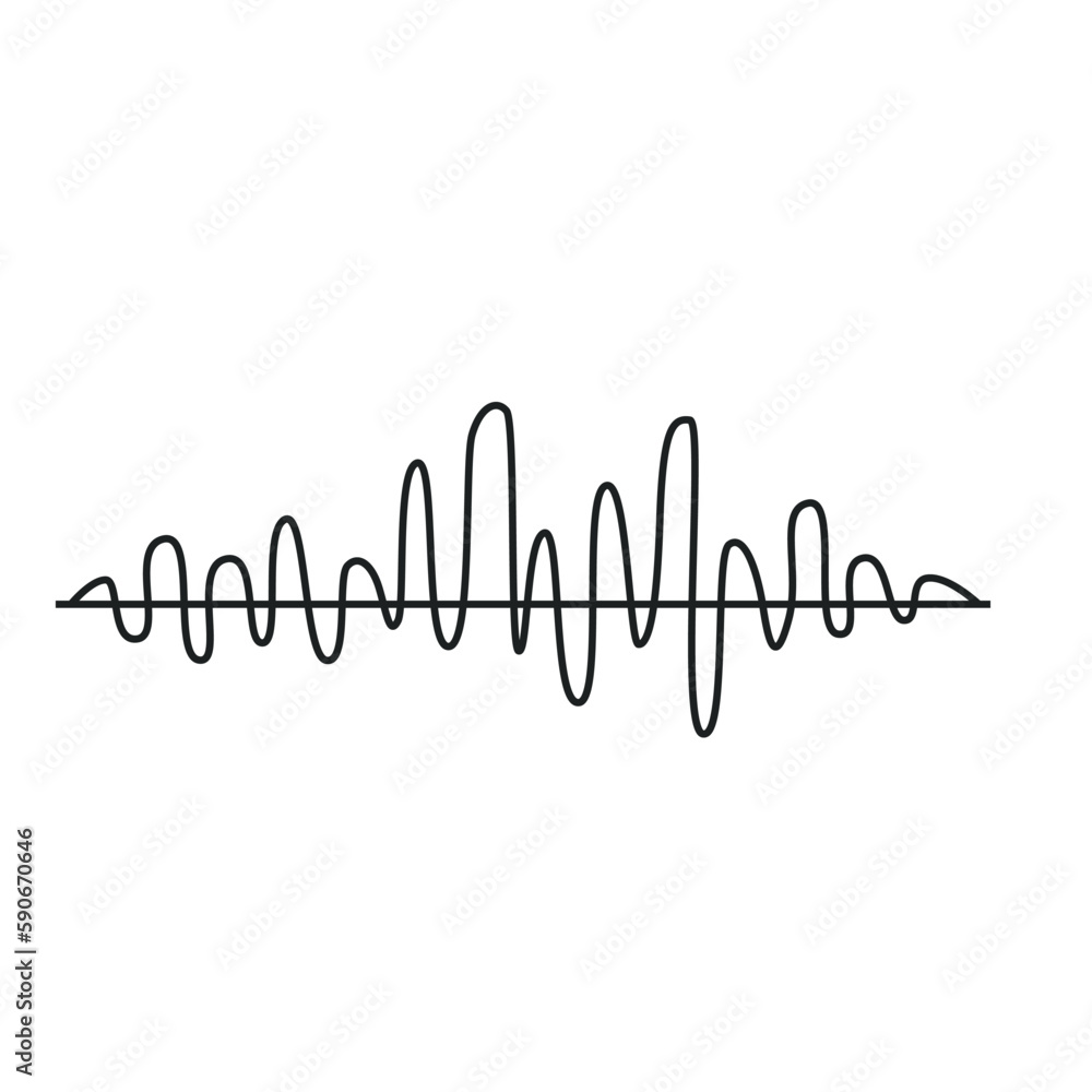 Black Sound Wave Music Audio Frequency Sound Line Wave Electronic Radio Signal Volume Level