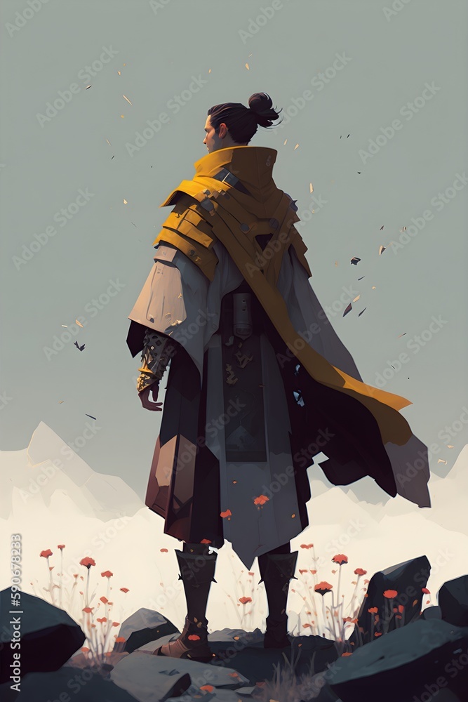 A Longn scholar DND character standing Character concept art by Atey ...