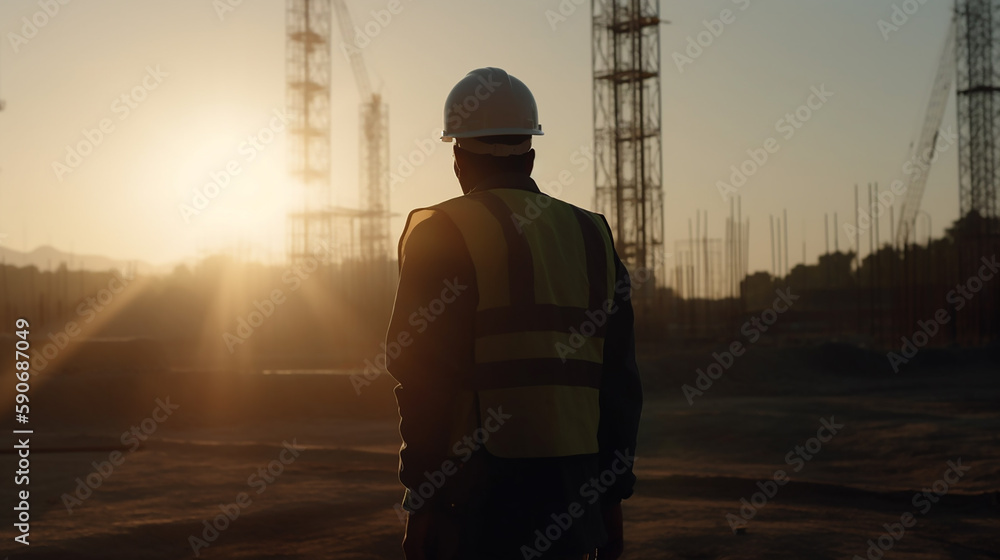 engineer standing orders for construction crews to work on high ...