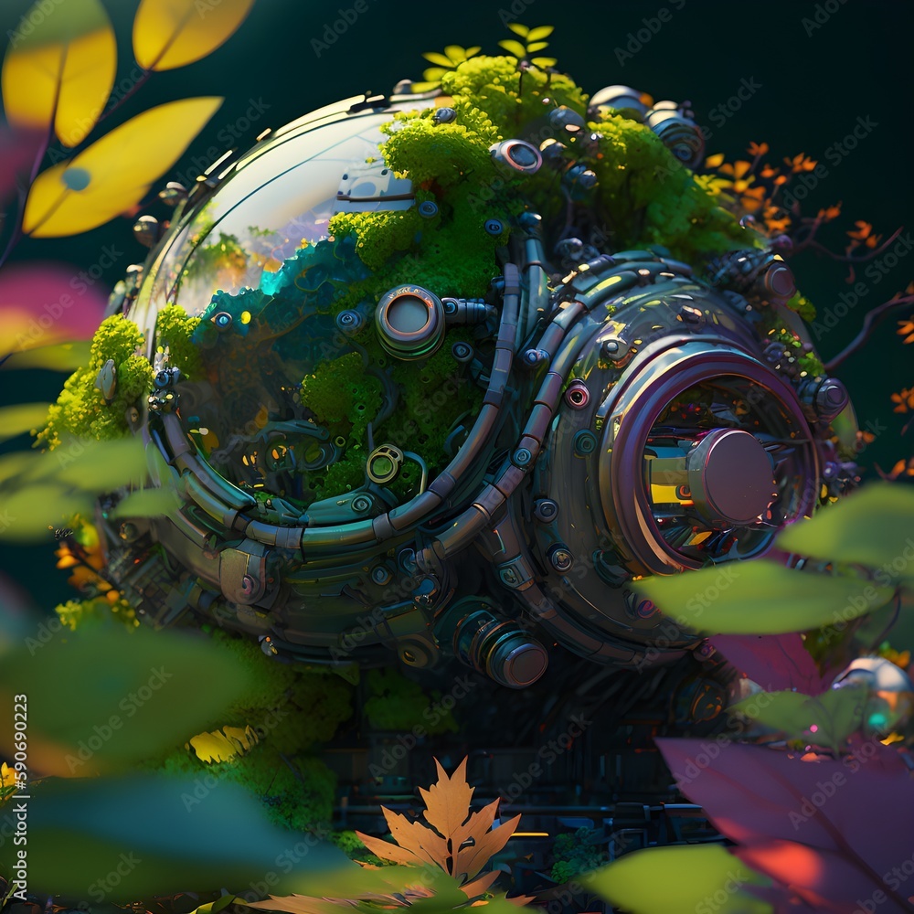 Lichen Forest flying machine prototype built on a Moebius strip over ...