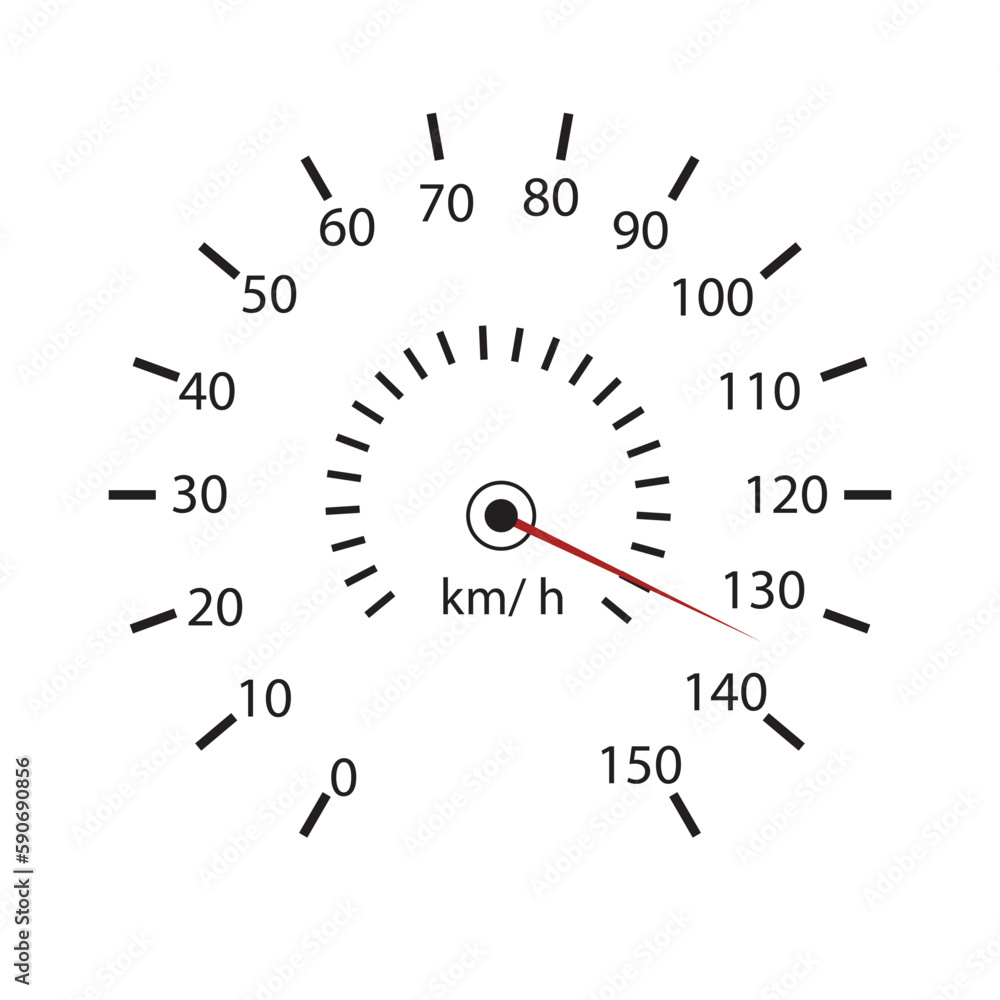 Vetor de Speedometer isolated on white background. Sport car odometer ...