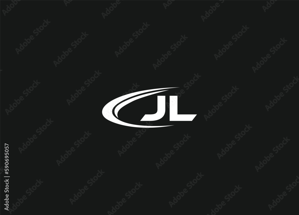 Initial Alphabet letters JL Logo Design Stock Vector | Adobe Stock