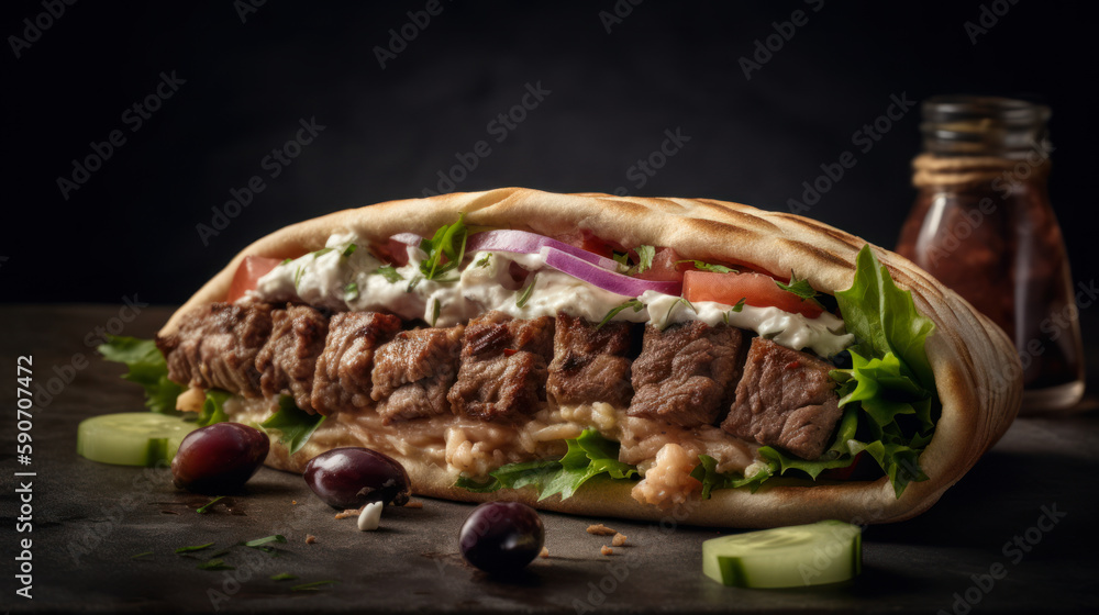 Satisfy Your Cravings with Greek Street Food: Gyro with Tzatziki, food ...