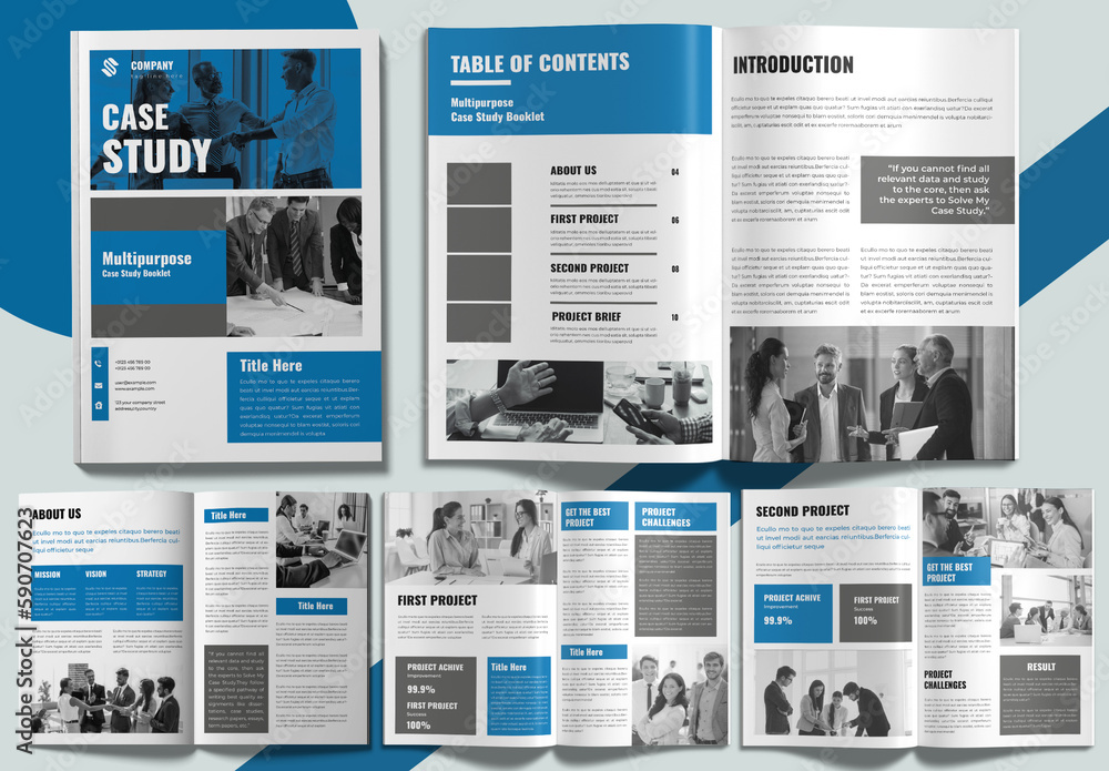 Business Case Study Design Template Stock Template | Adobe Stock