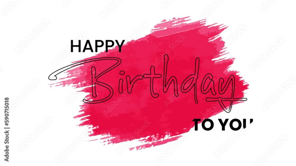 Happy birthday text animation handwritten. animated happy birthday ...
