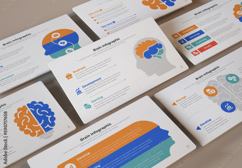 Brain Infographic Design Template Stock Template | Adobe Stock