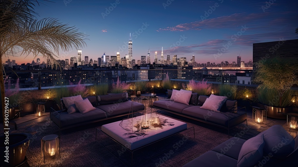 Soak up the stunning views of the city skyline at a glamorous rooftop ...
