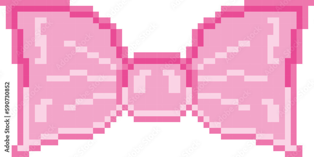 Bow pixel art vector image Stock Vector | Adobe Stock