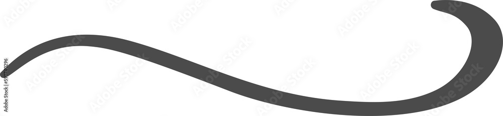 Swash swoop and swish calligraphy sign. Underline hand drawn stroke ...