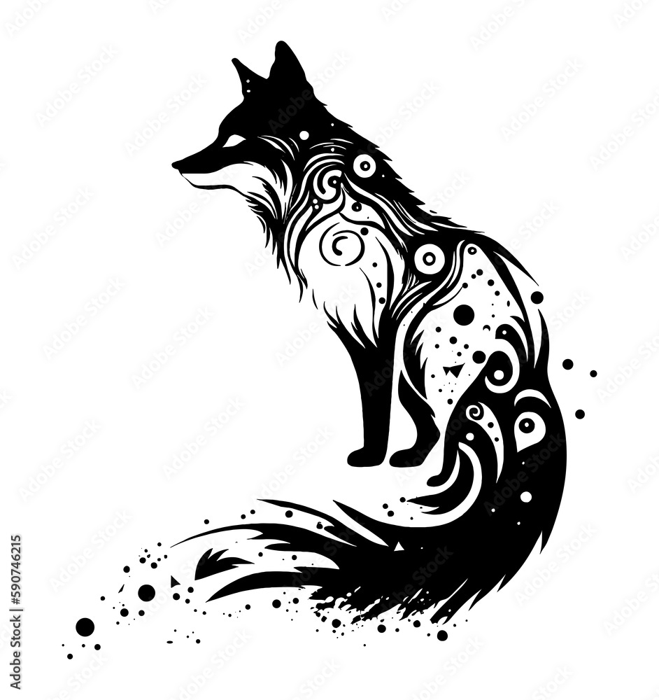 Tribal Fox Tattoo