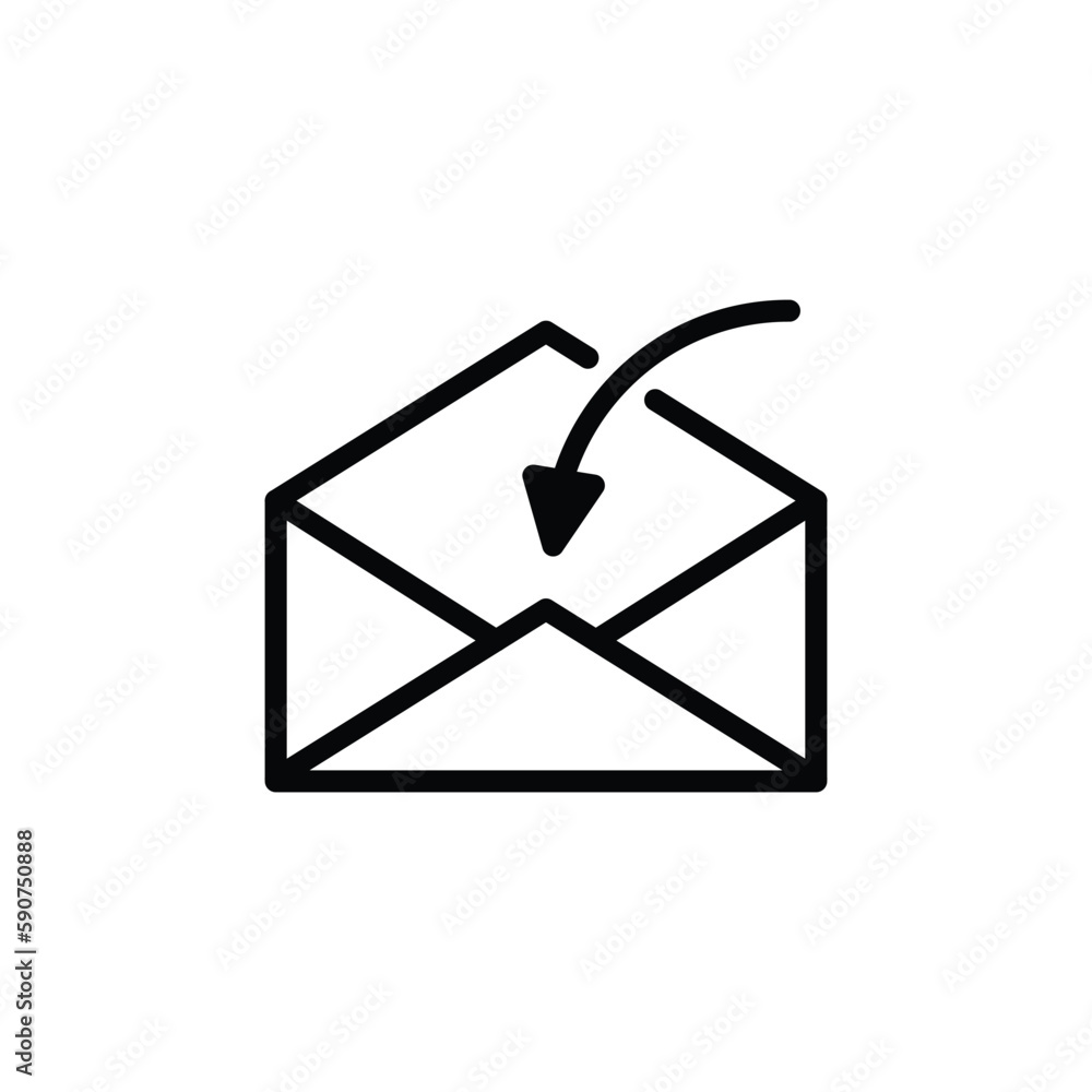 Envelope vector icon. Mail flat sign design. Envelope symbol pictogram ...