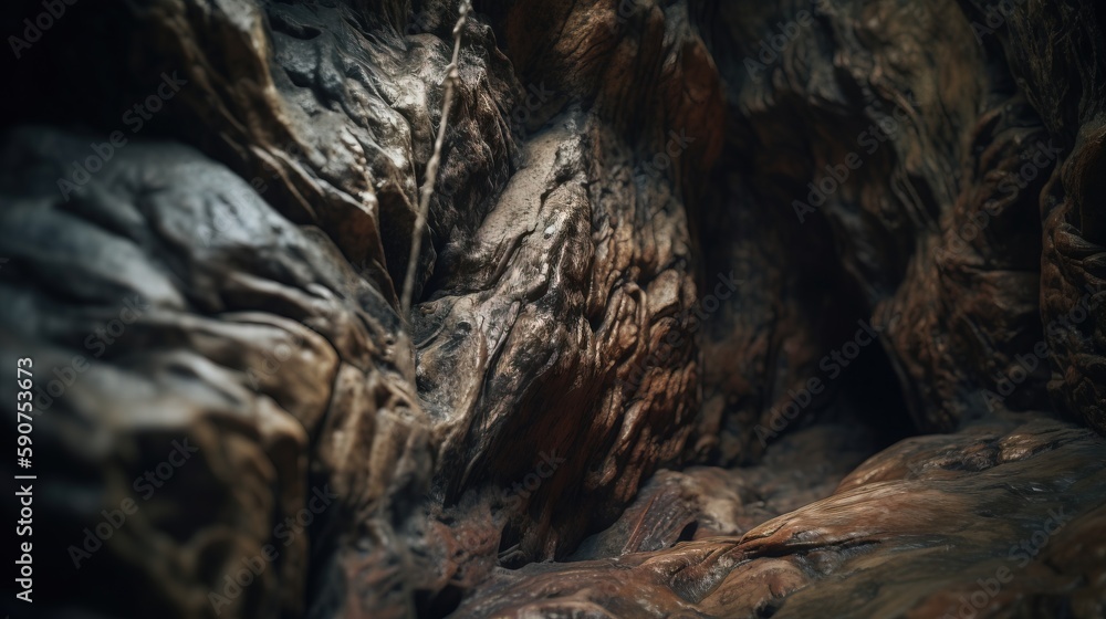 a close up of a rock formation with a blurry image of the rock face and ...