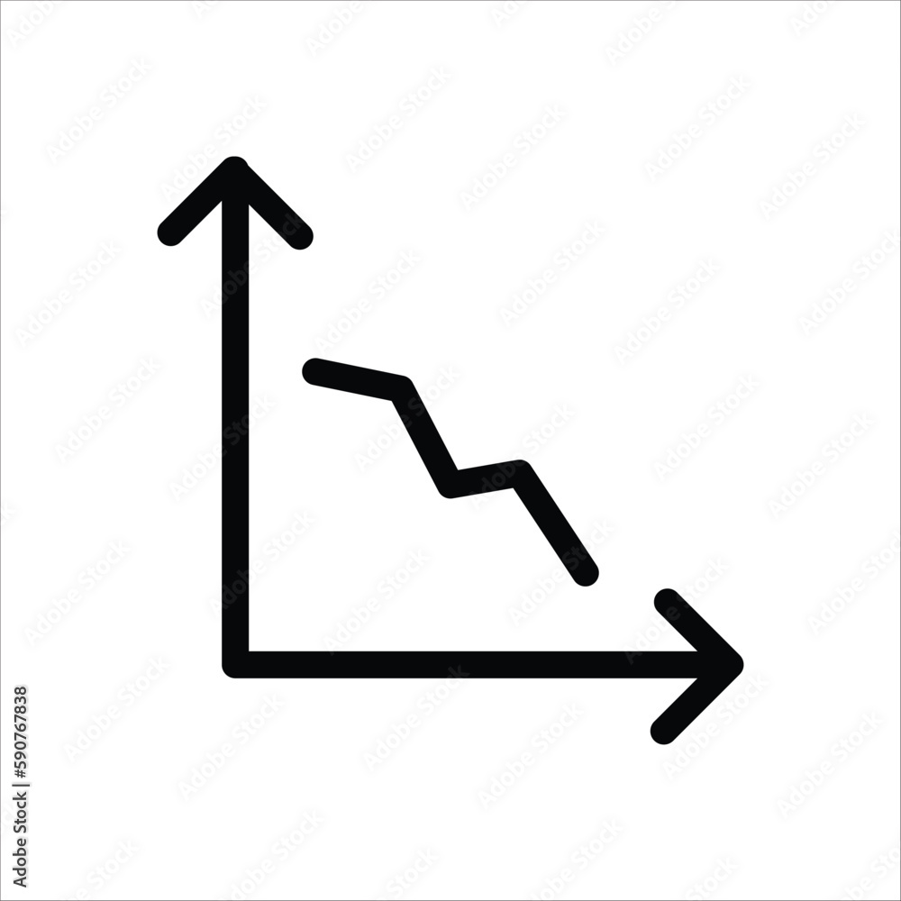 Chart vector icon. Grap flat sign design. Graph symbol. Chart pictogram ...