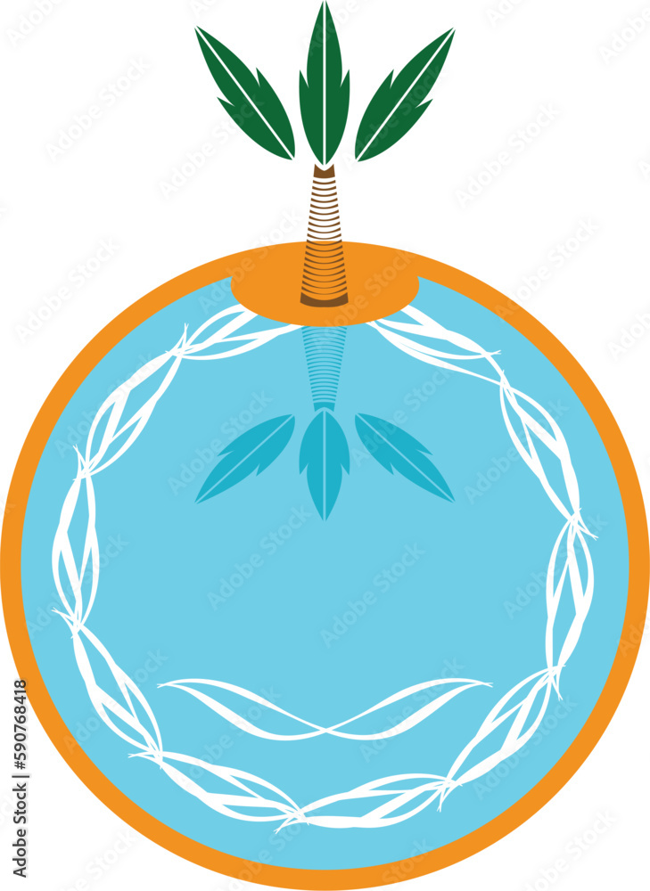 Oasis logo concept for resorts, spa and hotels. Editable Clip Art ...