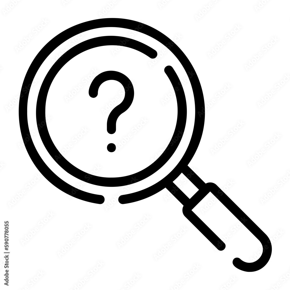 question mark line icon Stock Vector | Adobe Stock