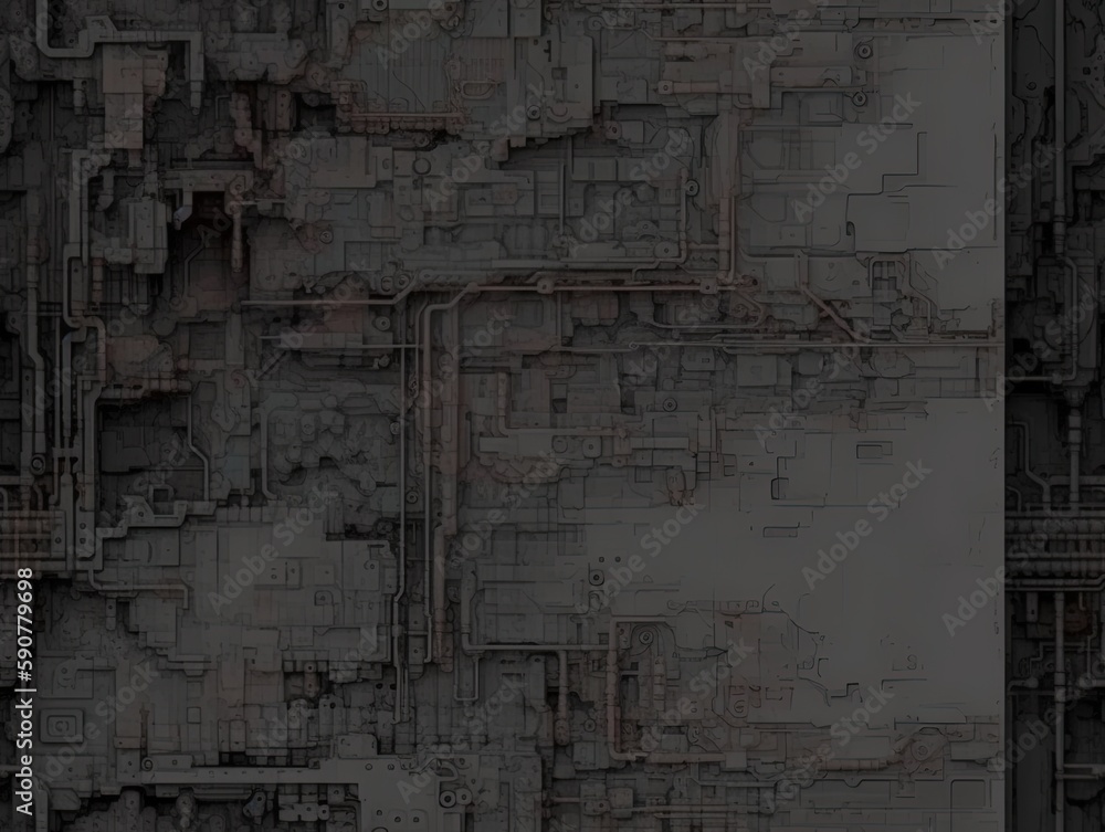 MidJourney Generated Seamless Mech Texture Patterns Stock Illustration ...