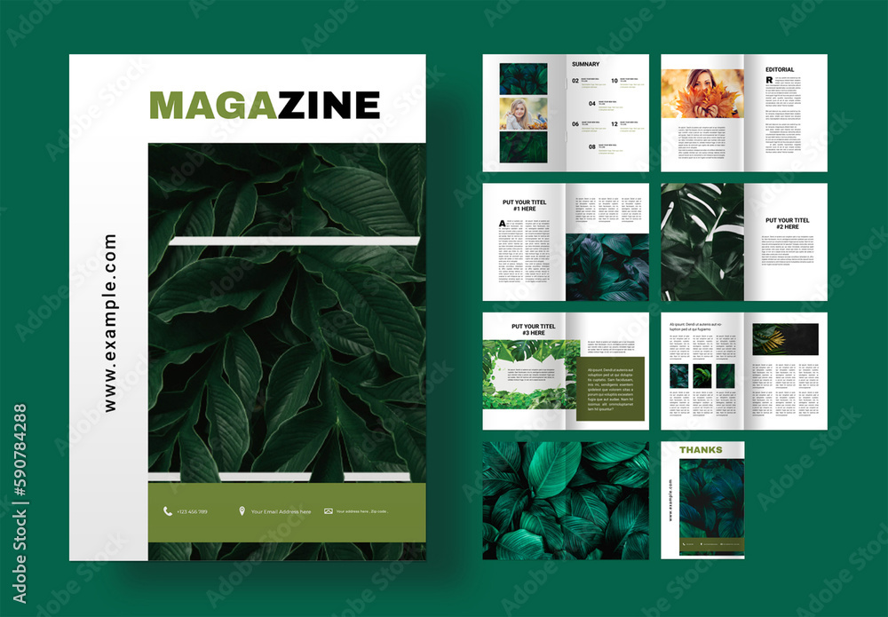 Simple Magazine Layout Stock Template | Adobe Stock