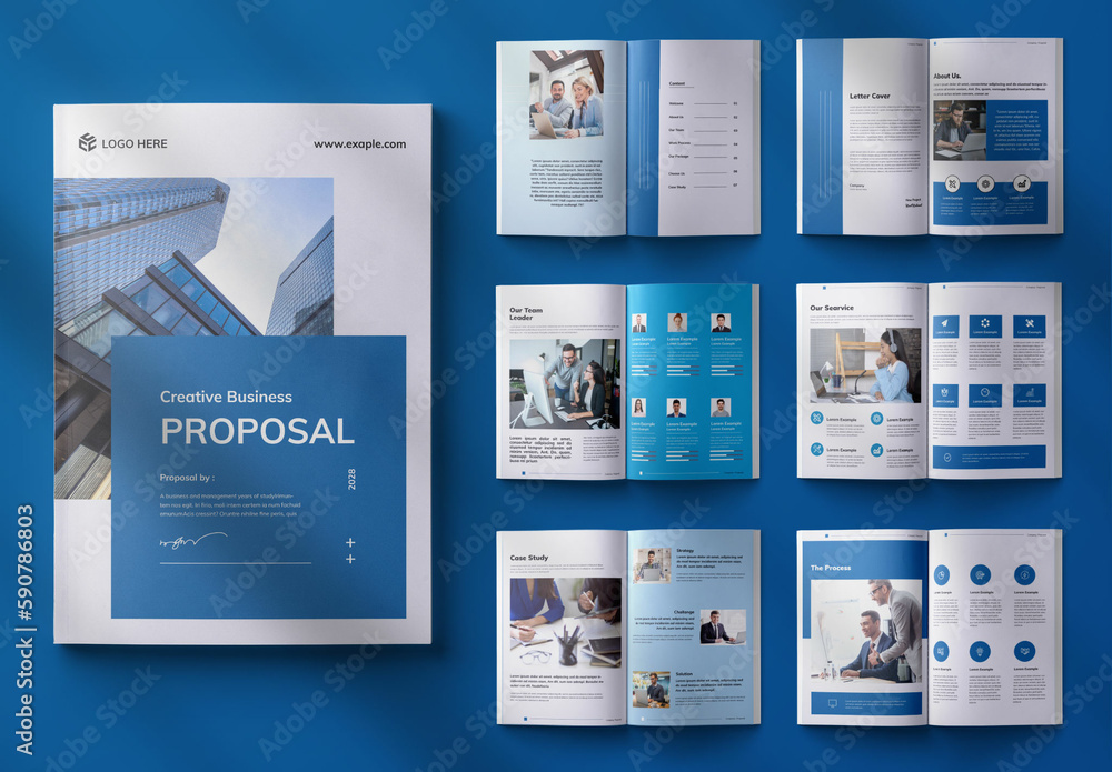 Corporate Business Proposal Layout Stock Template | Adobe Stock