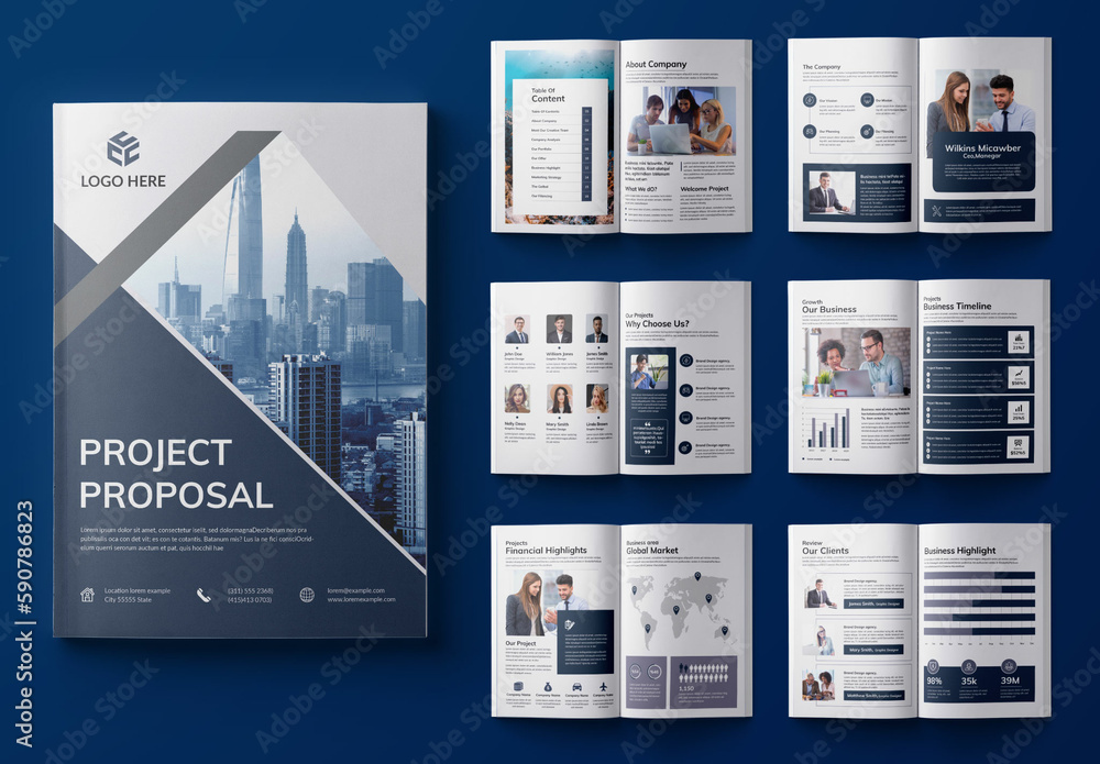 Projects Proposal Layout Stock Template | Adobe Stock