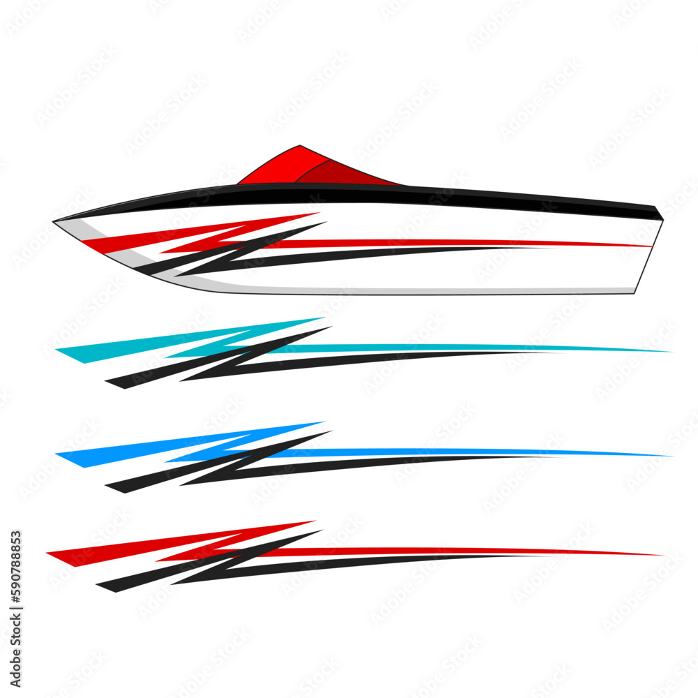 vector decal vinyl background design for ships and yachts Stock Vector ...
