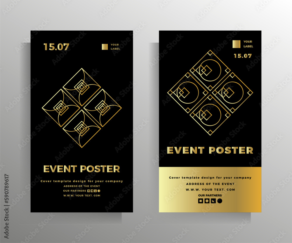 Design for a banner, flyer, poster, brochure, booklet, book. Set of ...