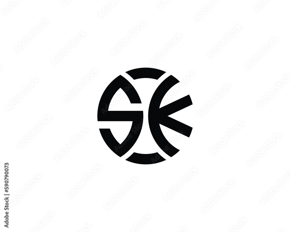 SK logo design vector template Stock Vector | Adobe Stock