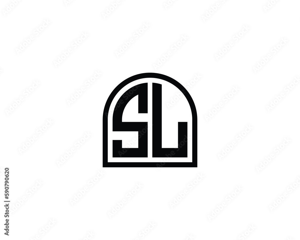 SL Logo design vector template Stock Vector | Adobe Stock