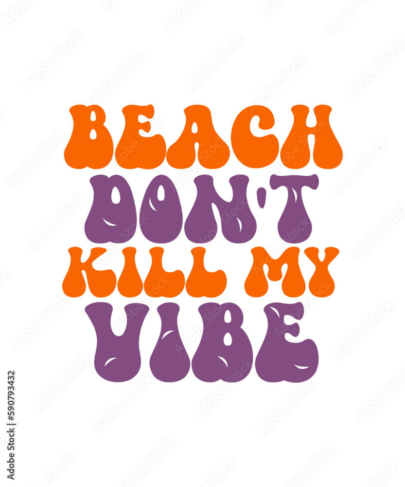 Retro beach PNG Bundle, Beach Sublimation, Groovy retro beach Png ...