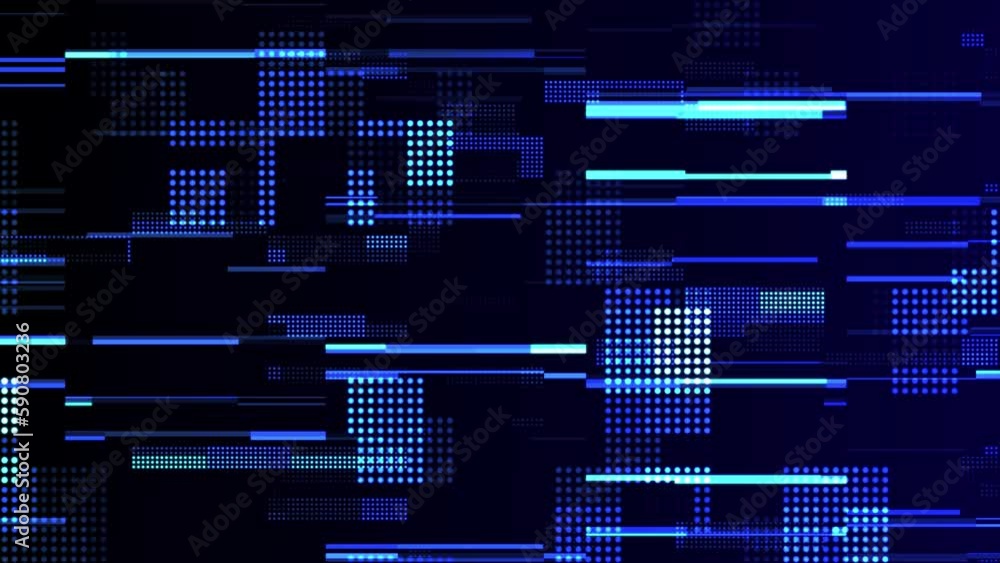 Digital technology animation background. Futuristic looped animation ...