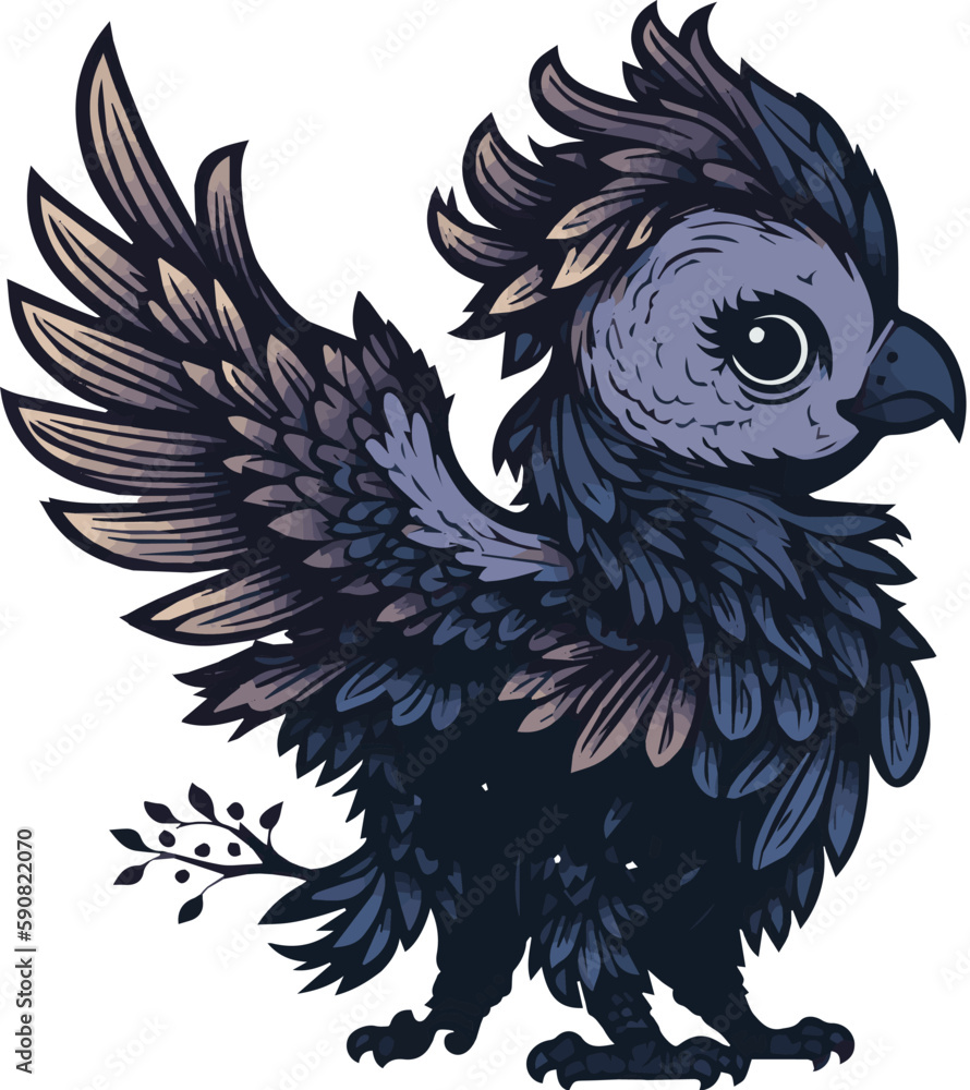 Mythology and legendary hippogriff vectors for children illustration ...