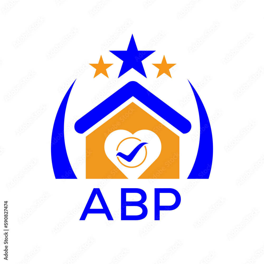 ABP House logo. KJG Letter logo and icon. Blue vector image on white ...