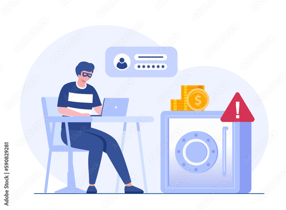 Database Security Phishing Hacker Attack Concept Hackers Stealing