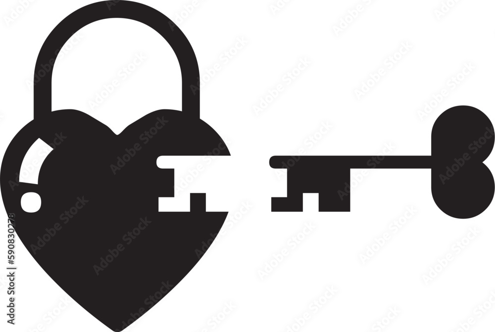 Heart Shape Lock and Key jpg image and svg eps png zip file svg vector ...