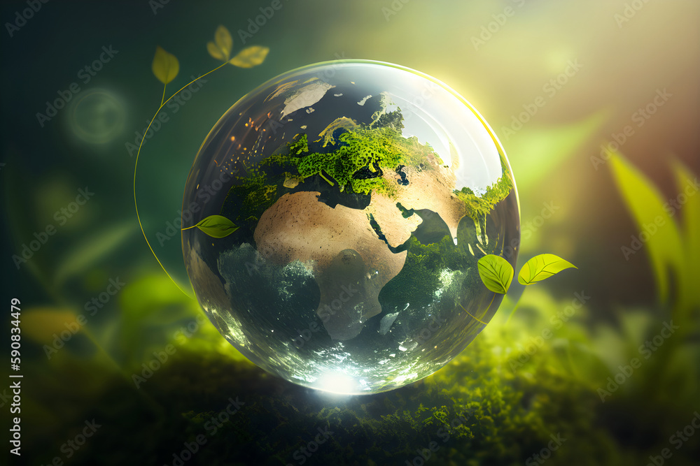 Ai generated. Conceptual image of planet Earth. Ecology concept. Earth ...