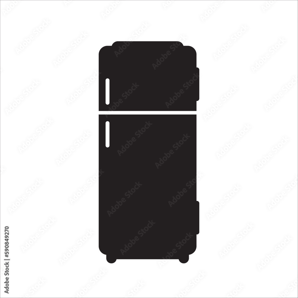 Refrigerator vector icon. Frig flat sign design. Freezer symbol ...