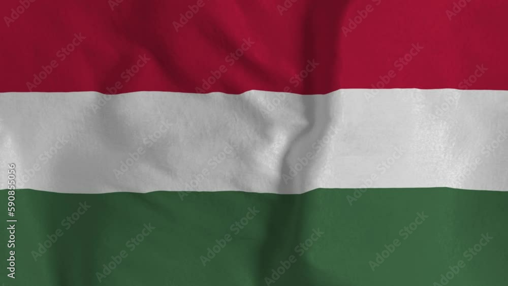 Hungary Flag. Seamless loop animation of the Hungary Flag. 4K. 3d ...