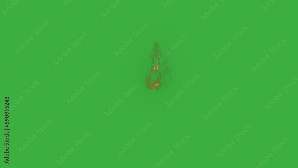 Green screen chroma key animation video real fire element effect on ...